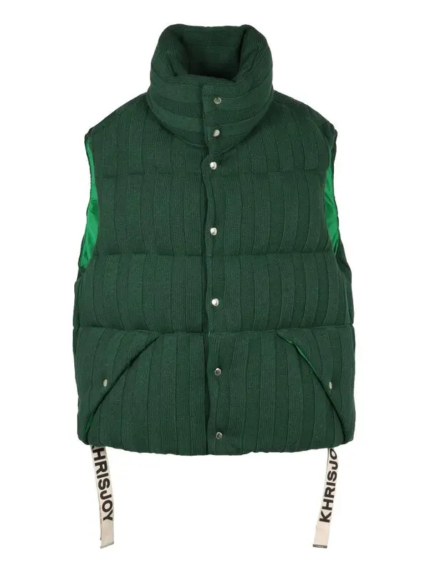 Khrisjoy Puff Knitted Padded Bodywarmer - Green