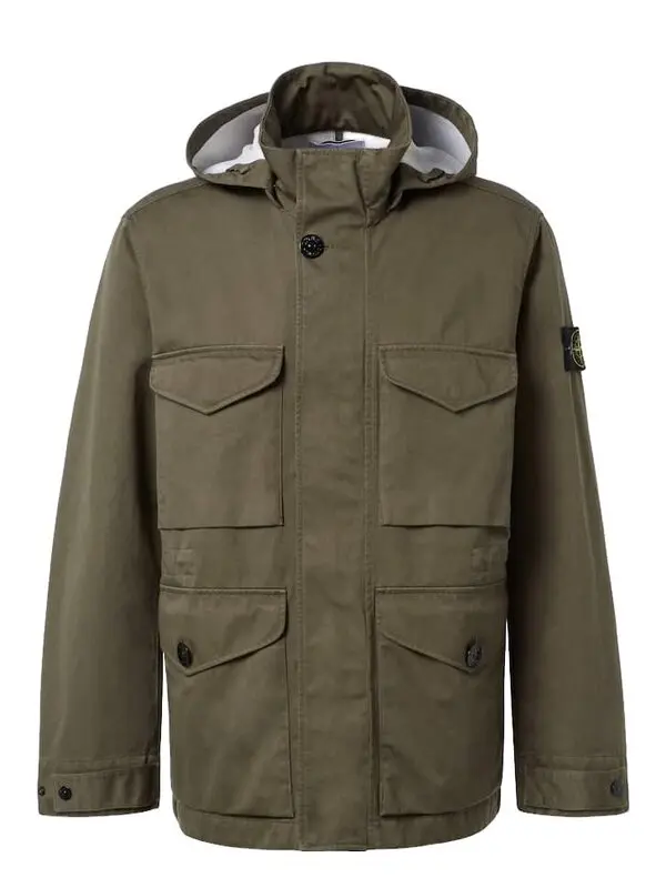 Stone Island Raso Gommato 3l Jacket - Green