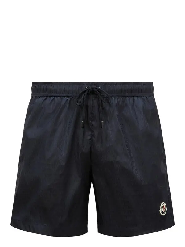 Moncler Monogram Jacquard Swim Shorts - Blue
