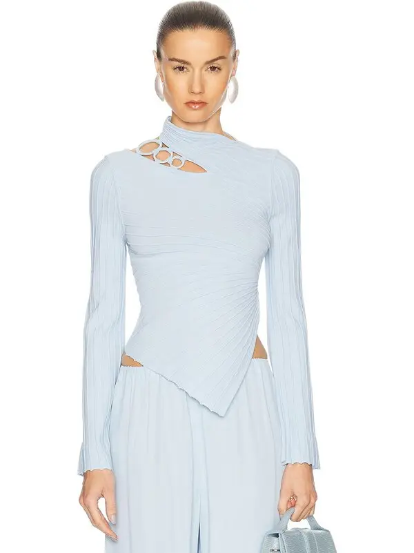Cult Gaia Ekko Knit Top - Coastal