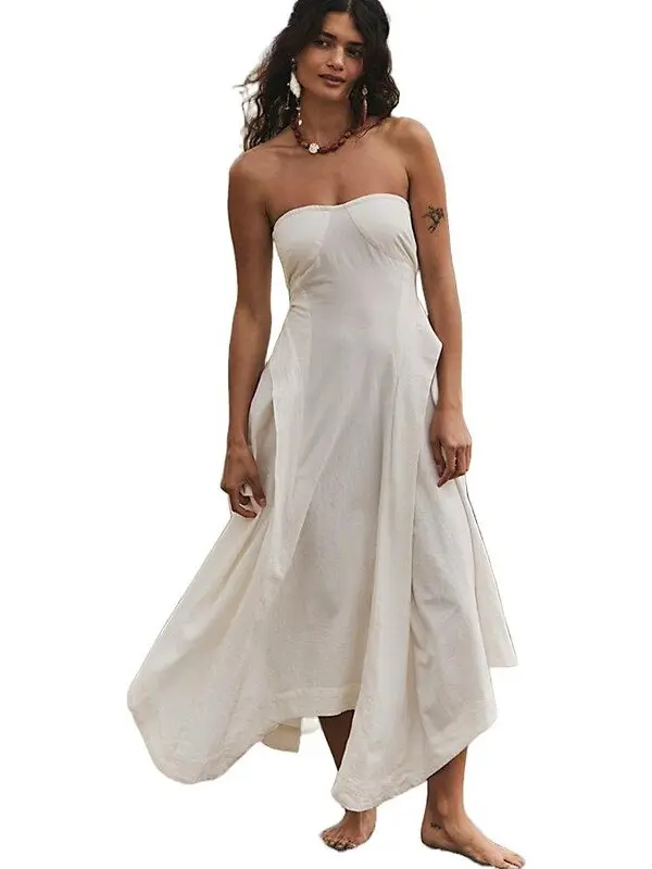 Free People Rayna Midi Dress - Cocnut Milk