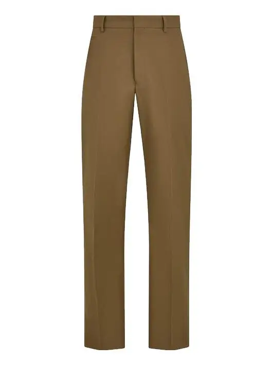FERRAGAMO Cotton Canvas Trouser - Natural