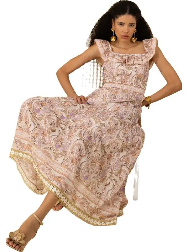 Hale Bob Jamie Voile Dress - Brown / Neutral