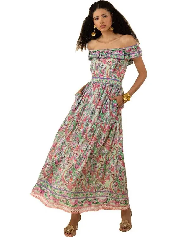 Hale Bob Jamie Voile Dress - Green