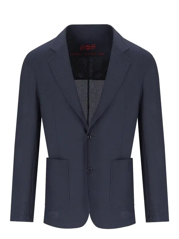 BOB Single-breasted Jacket - Blue