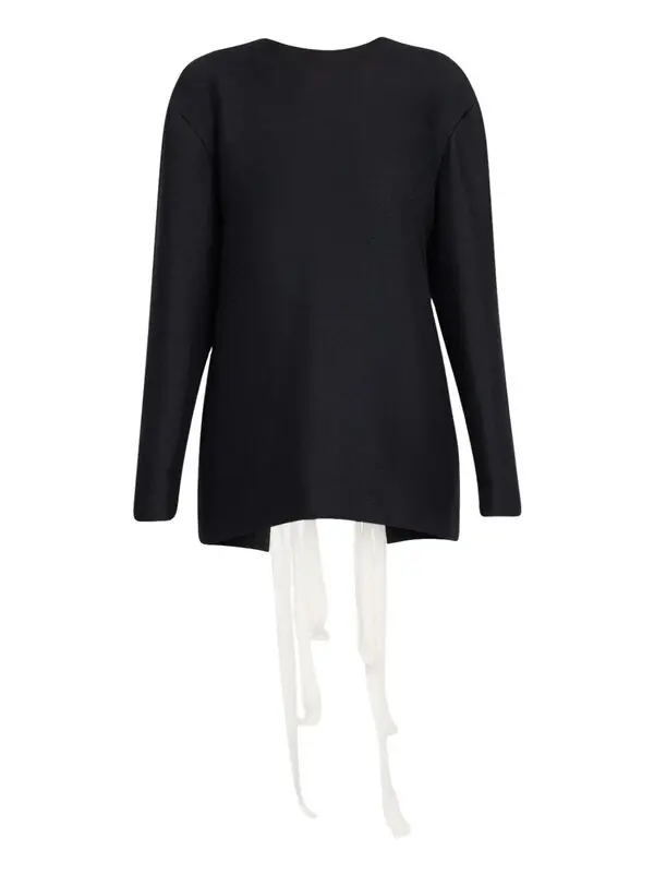 THE ROW Guri Ribbon Back Top - Black