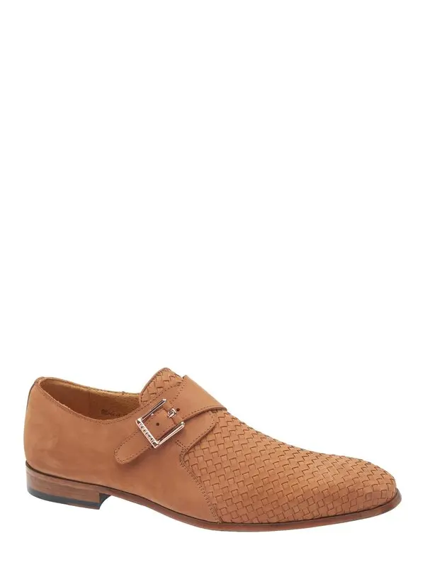 Mezlan Ayllon Monk Strap Loafer - Cognac
