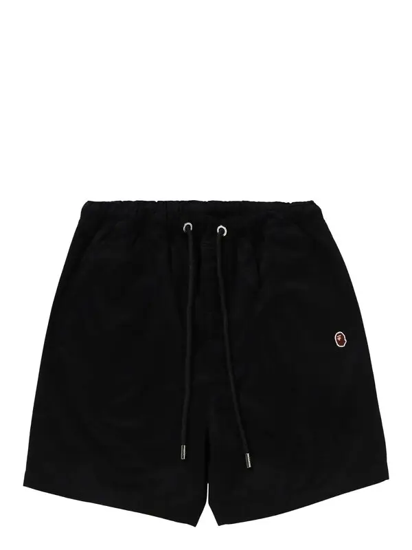 BAPE Ape Head One Point 2 Pleat Easy Chino Shorts - Black