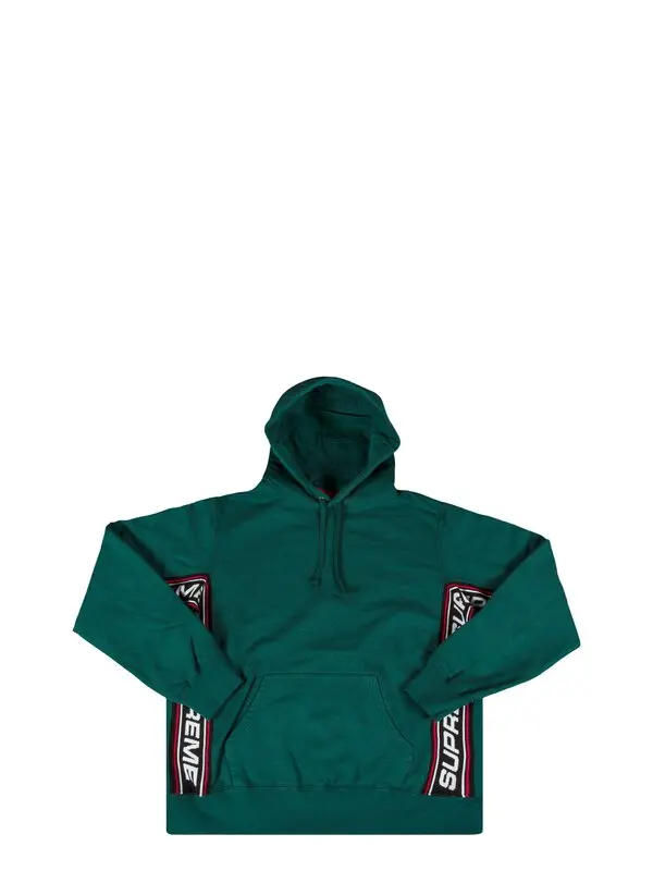 Supreme Text Rib Hooded Sweatshirt - Green