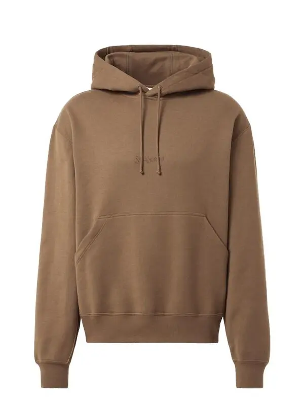 Saint Laurent Logo Embroidered Hoodie - Green