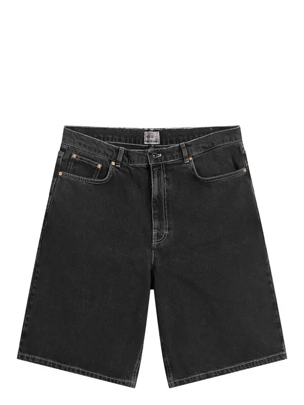 STAN RAY Wide 5 Denim Shorts - Washed Black