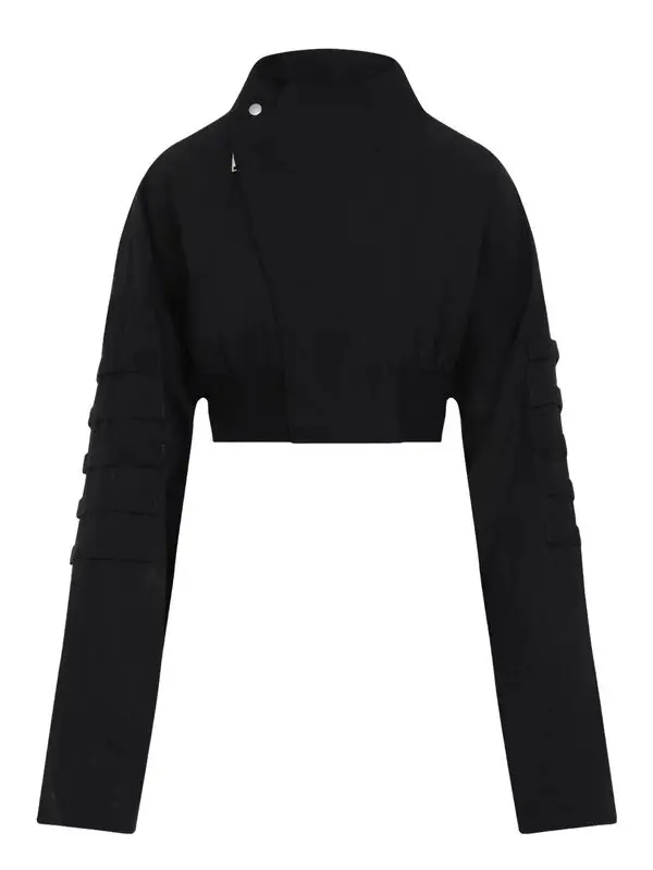 Rick Owens Zipped Cropped Jacket - Black