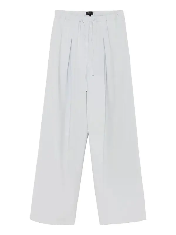 Theory Pleated Crepe Trousers - Blue