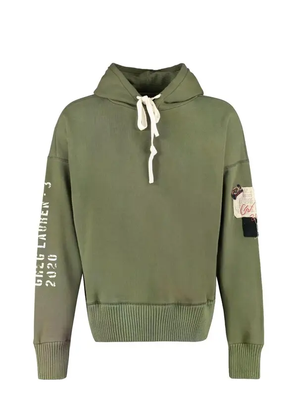 Paul & Shark Patch-at-sleeve Hoodie - Green