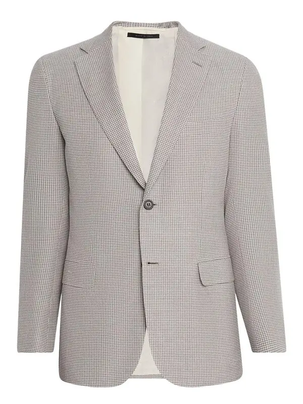Brioni Micro-check Sport Coat - Pearl
