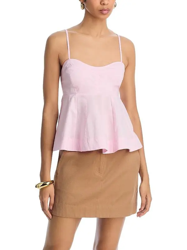 Steve Madden Delta Peplum Top - Pink Lemonade