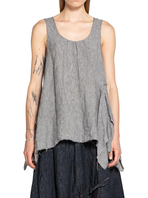 FORME D'EXPRESSION Linen Tank Top - Grey