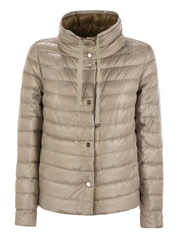 Herno Reversible Ultralight Nylon Jacket - Beige/camel