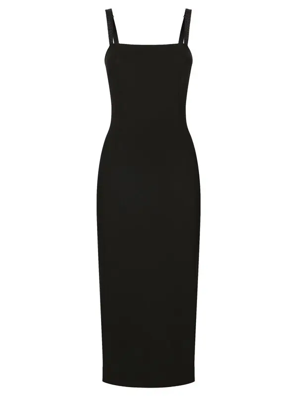 Dolce & Gabbana Milano Rib Sheath Dress - Black