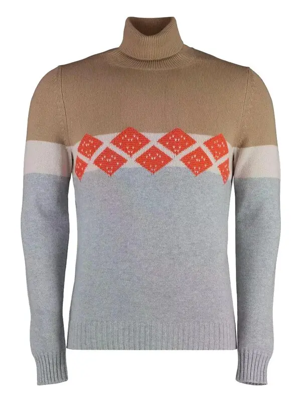 Malo Roll Neck Sweater - Neutrals