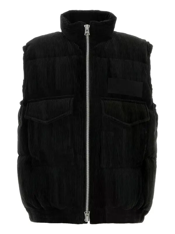Sacai Corduroy Padded Vest - Black
