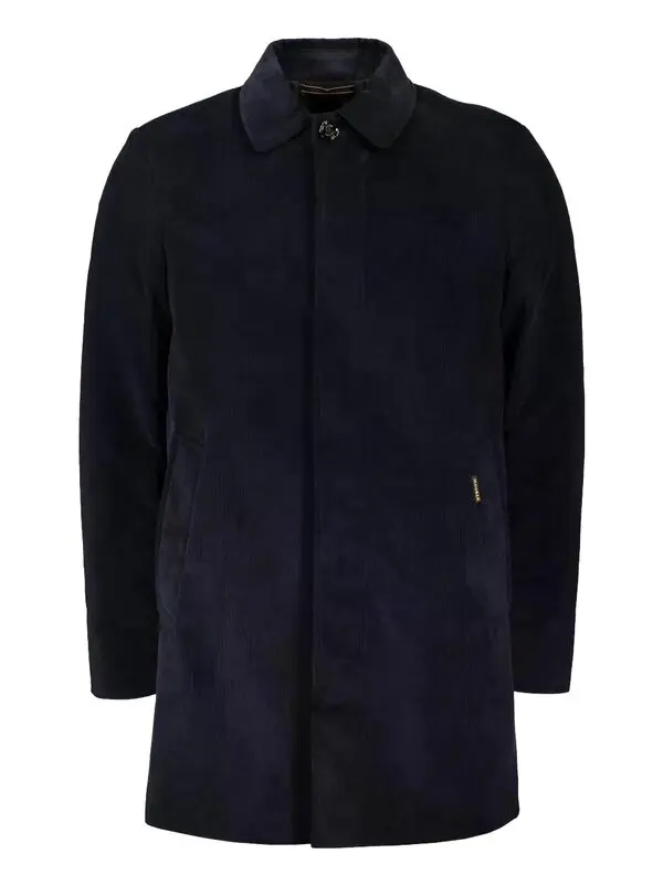 MOORER Verga Overcoat - Blue