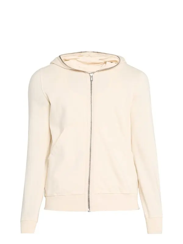 Rick Owens Full-zip Hoodie - Natural/milk
