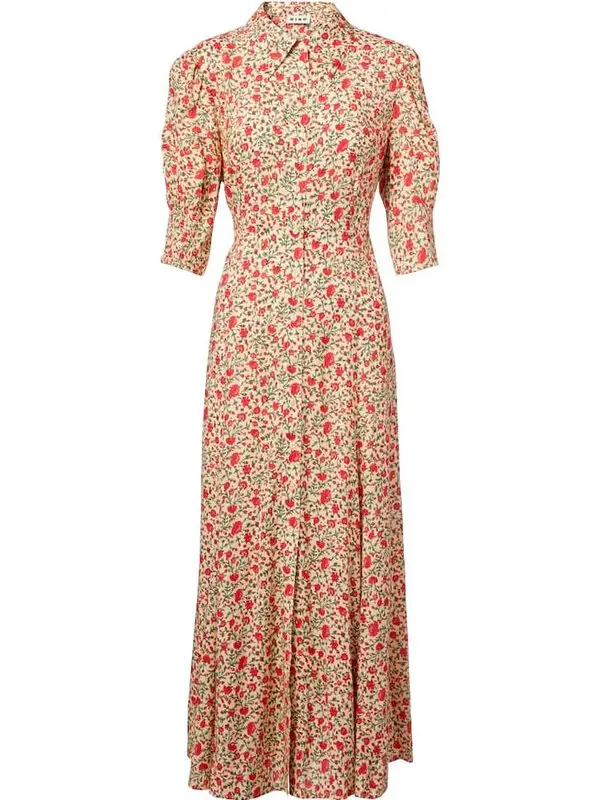 Rixo Bloom Floral Print Midi Dress - Multicoloured