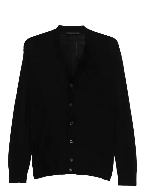 LOW BRAND V-neck Cardigan - Black