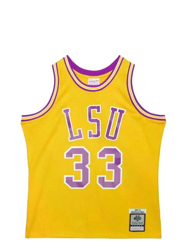 Mitchell & Ness 1990/91 Shaquille O'neal Lsu Tigers Swingman Player Jersey - Yellow