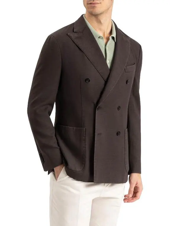 Boglioli K-jacket Double-breasted Wool Sport Coat - 480 Brown