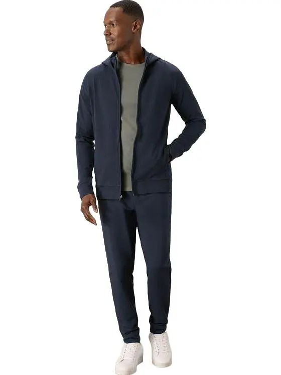 PACT Organic Cotton Stash French Terry Zip Hoodie - Midnight Blue