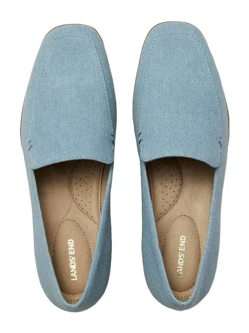 LANDS' END Classic Denim Loafers - Light Wash