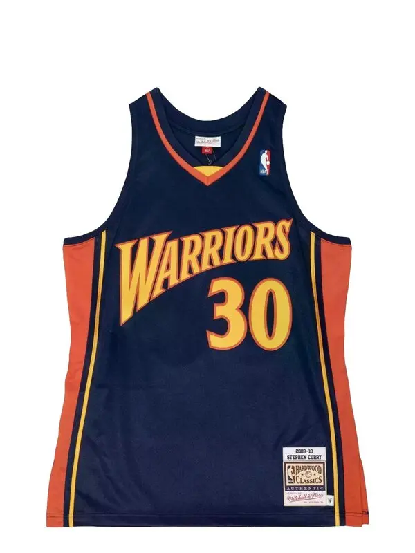 Mitchell & Ness Nba Golden State Warriors 09 Steph Curry Authentic Road Jersey Vest Top - Blue