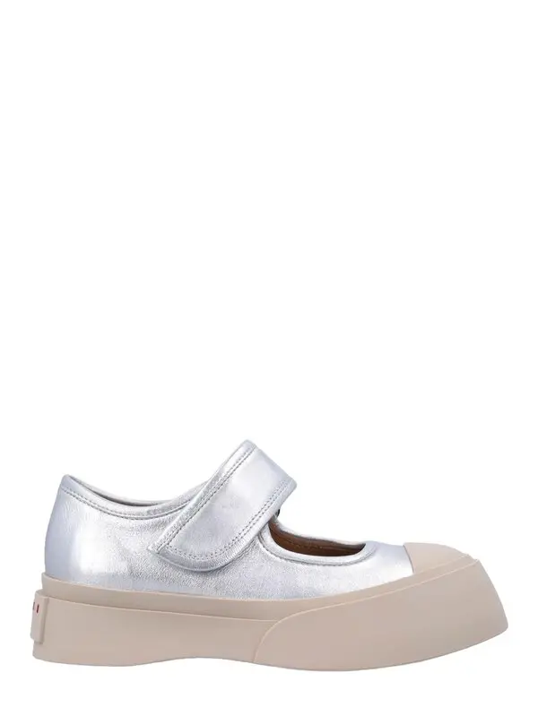 Marni Mary Jane Ballet Flats - Silver