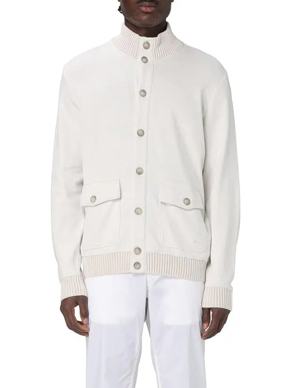 FAY Buttoned Cardigan - Mastic