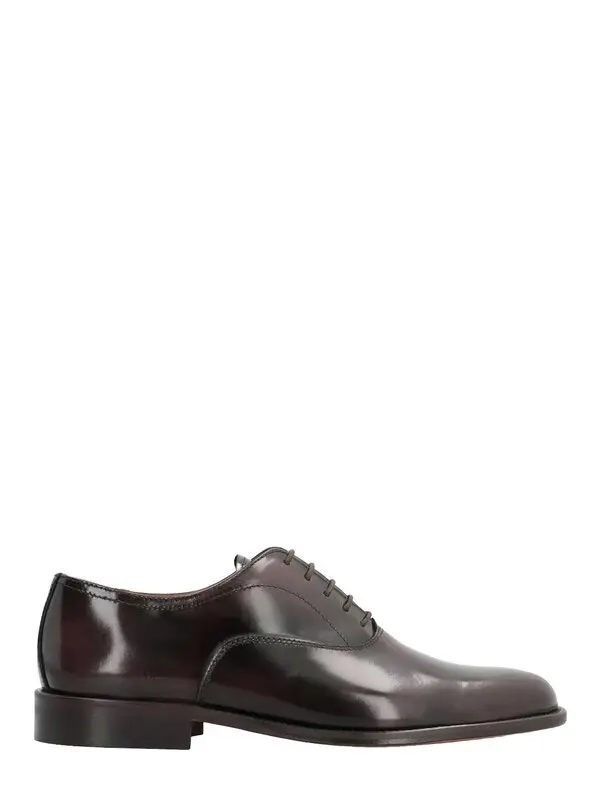 Bruno Magli Polished Leather Oxford Shoes - Brown