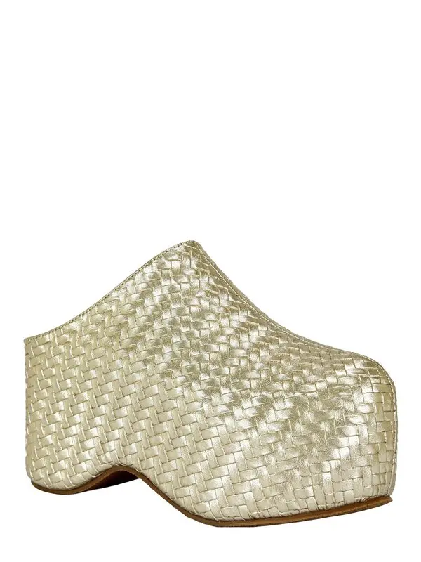 AZALEA WANG Teatree Platform Clog - Gold