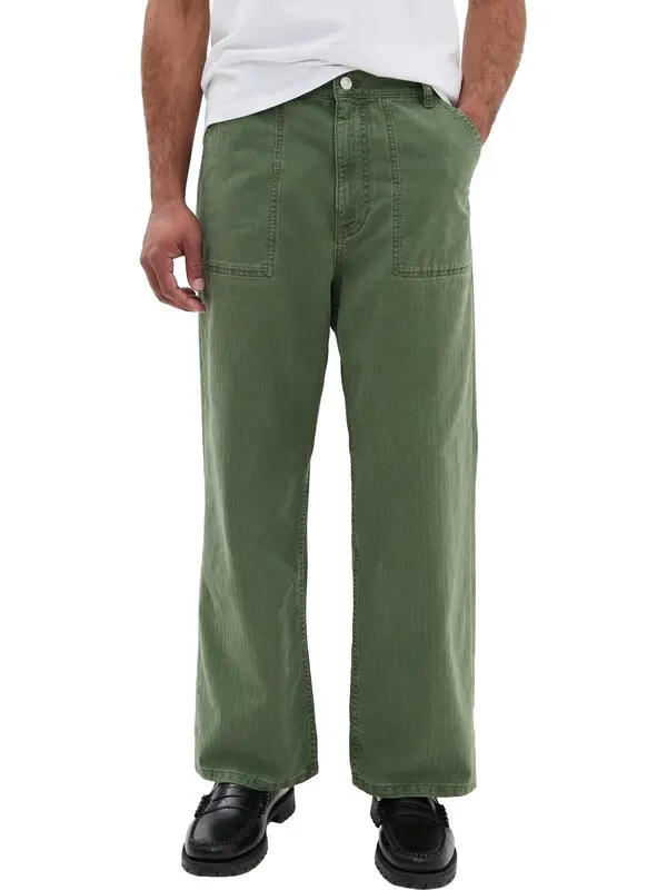 JEANERICA Genua Worker Pants - Chevon Green