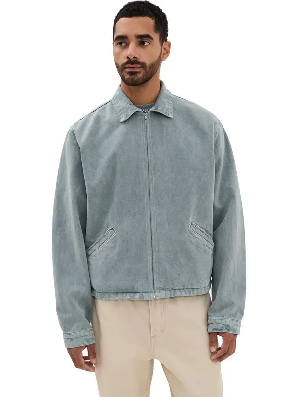 ASHER Zed Zip Trucker Jacket - Ocean