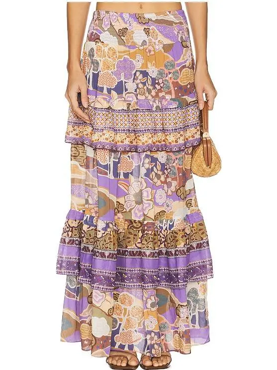SPELL Dancing Valley Ra Ra Maxi Skirt - Violet