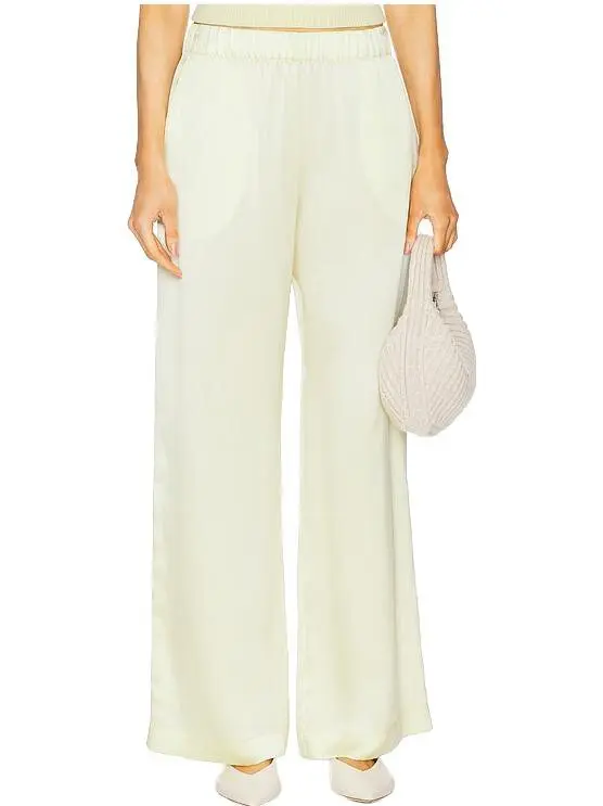 Sablyn Brynn Wide Leg Pant - Pale Citron