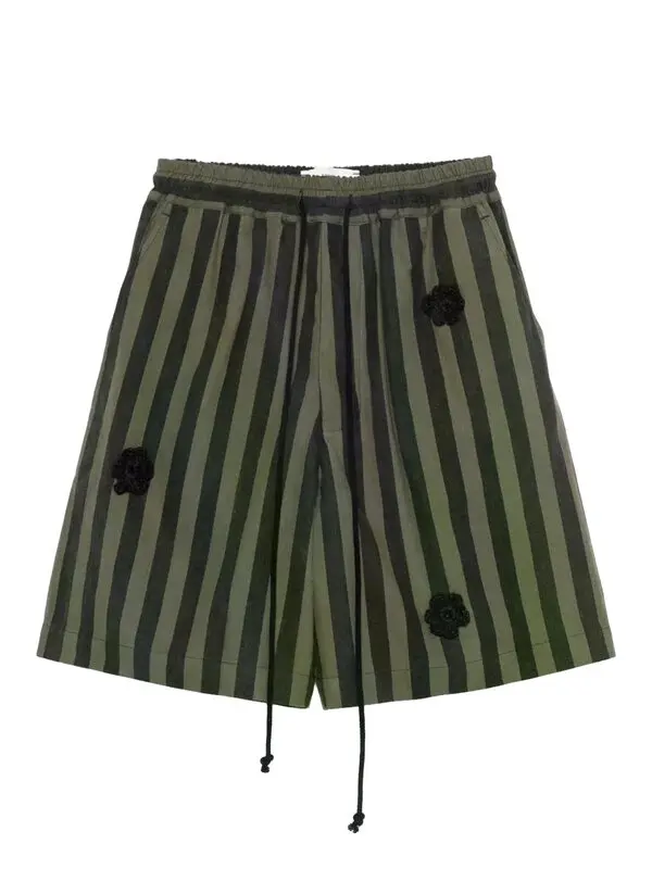 SONG FOR THE MUTE Daisy Bermuda Shorts - Green