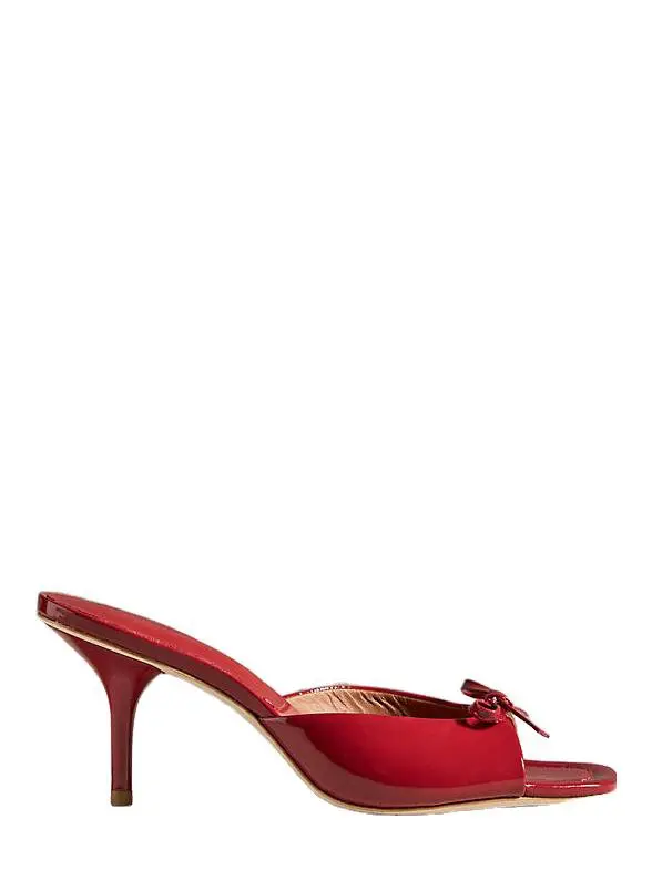 REFORMATION Clemente Heeled Mules - Red