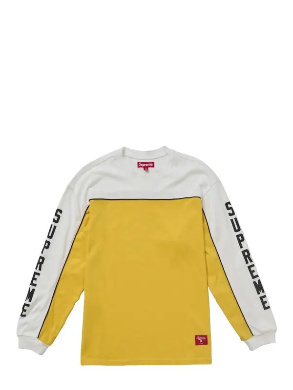 Supreme Paneled Piping Long Sleeve Top - White