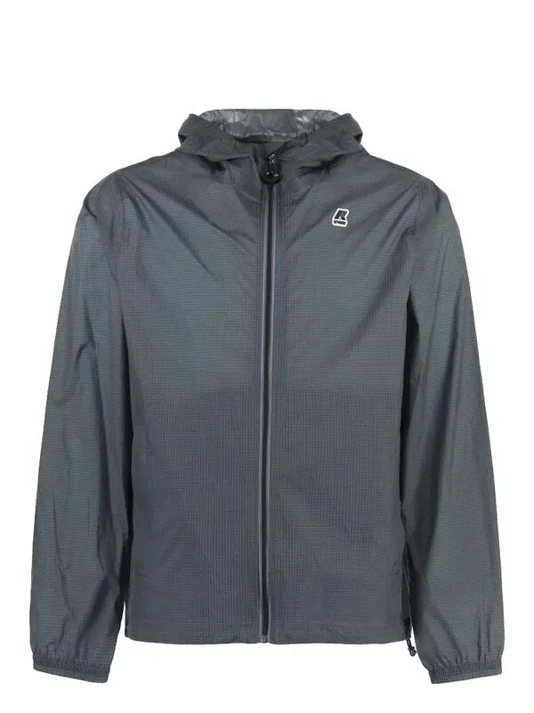 K-WAY Cleon Hooded Nylon Jacket - Grey