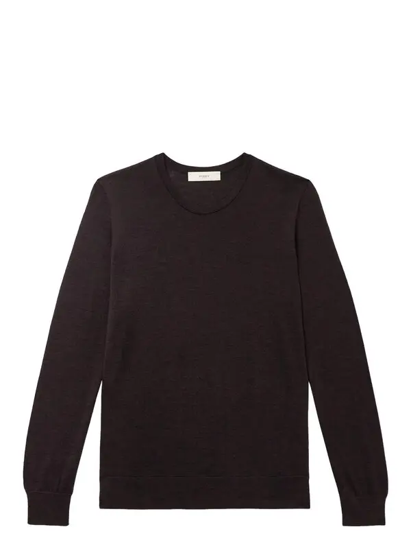 Purdey Logo-embroidered Wool Sweater - Brown
