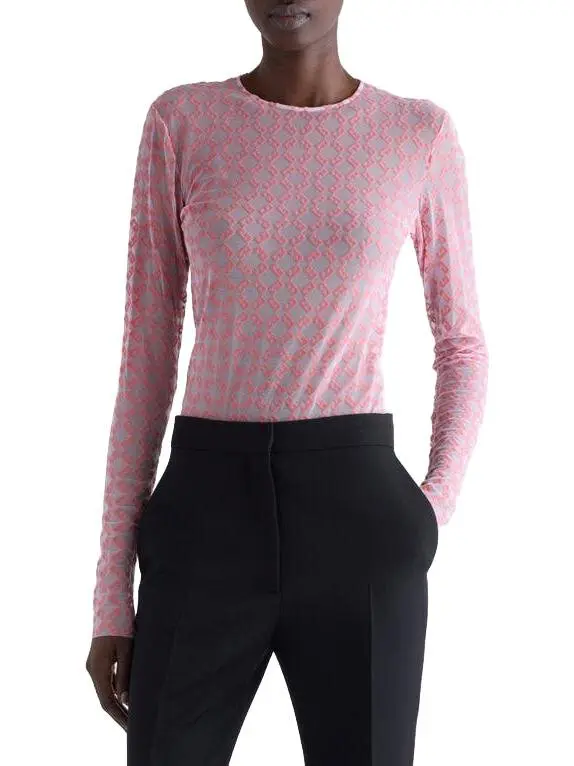 Givenchy Monogram 72 Mesh Bodysuit - Skin Rose