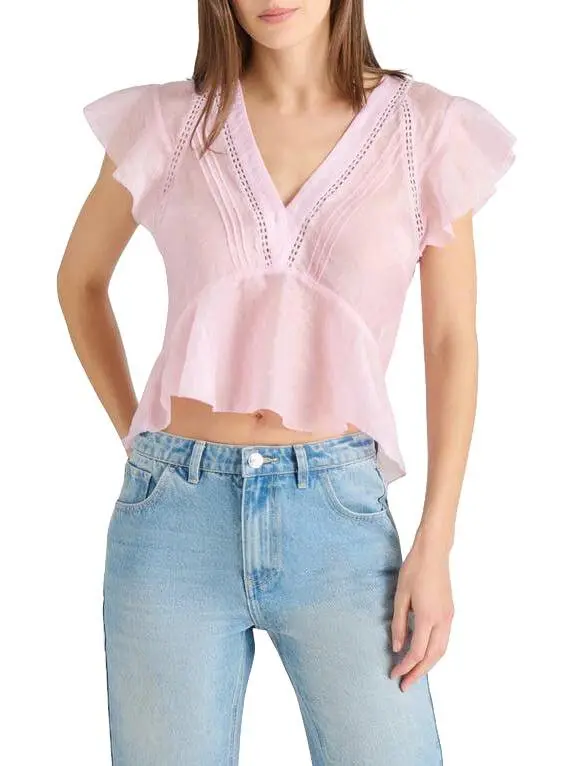 Steve Madden Leyla Ruffle Crop Top - Pink Lemonade