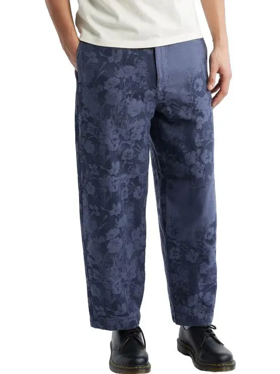 PAUL SMITH + LEE Paul Smith London Floral Jacquard Tapered Trousers - 46_indigo